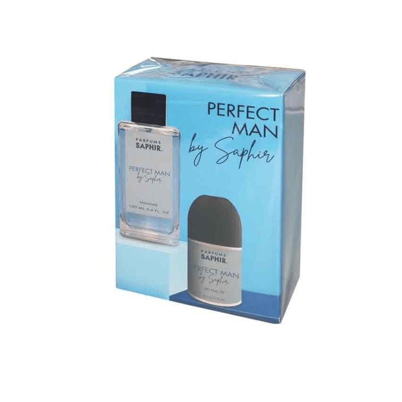 Saphir Parfums Perfect Man Ανδρικό Σετ με Άρωμα EDP 100ml & Deo Roll On ...