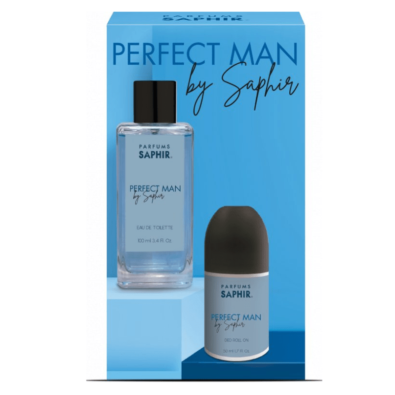 Saphir Parfums Perfect Man Ανδρικό Σετ με Άρωμα EDP 100ml & Deo Roll On ...