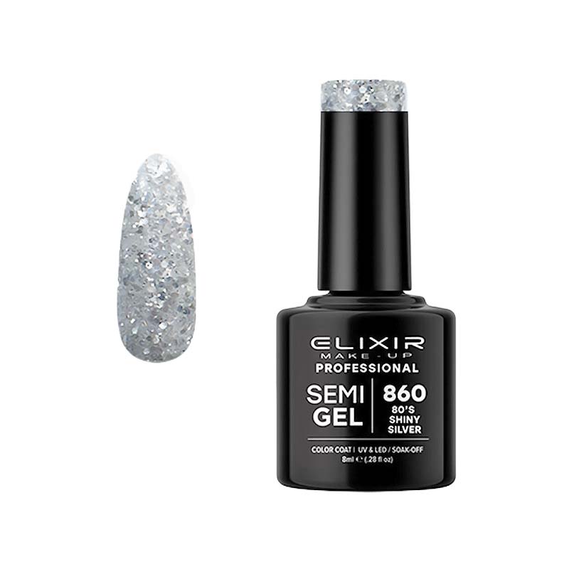 Elixir Professional Semi Gel Ημιμόνιμο Βερνίκι Νυχιών 860 80s Shiny ...
