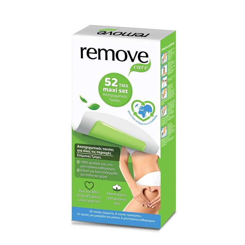Remove Care Wax Strips 24 Ταινίες Αποτρίχωσης Σώματος για Κανονικό ...